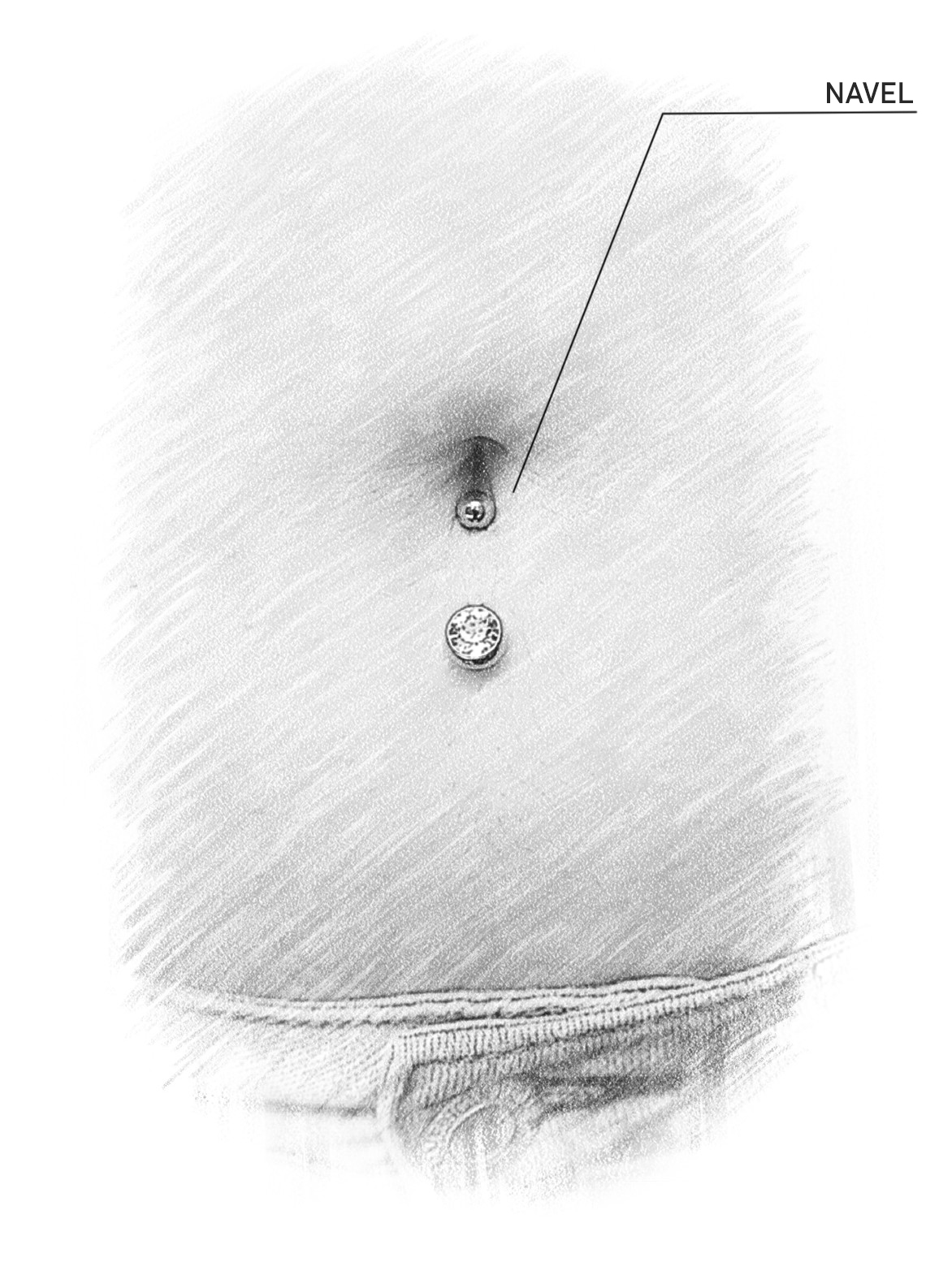 Crystal Navel Kipod
